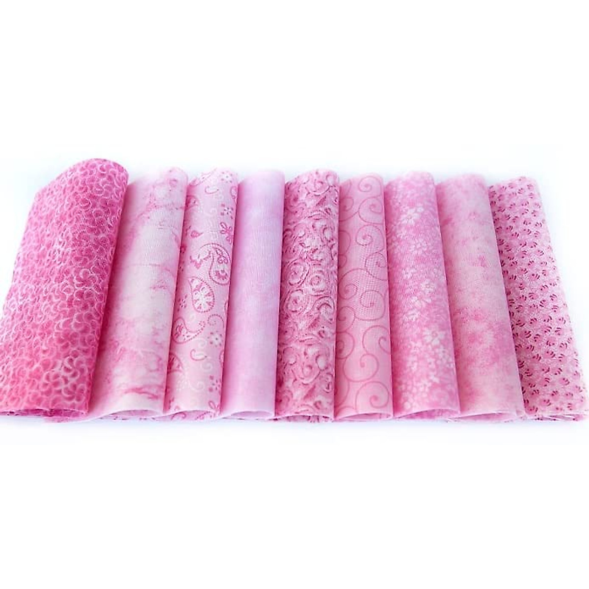 Mix Pink Jelly Roll pre-Cut, 100% Cotton Fabric Quilting Strips (2.5 inch - 20 Pieces)