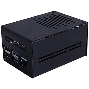 Generic Raspberry Pi 4 Metal Case with Fan,Raspberry Pi 4B Case with Raspberry Pi Low-Profile CPU Cooler,Raspberry Pi Horizontal ICE Tower Cooler (Silver)