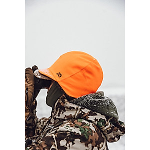 First Lite Tundra Brim Beanie - Warm Fleece Hunting Hat - Hunters Orange - Medium