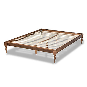 Baxton Studio Romy Vintage French Inspired Ash Wanut Finished Full Size Wood Bed Frame