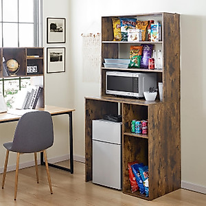 Yak About It® Mini Fridge Dorm Station with Top Shelf - Dark Wood