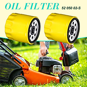 Therwen 8 Pcs 52 050 02 Oil Filter Extra Capacity Oil Filter Compatible with Kohler Engine Lawn Mower CH11-CH25 CV11-CV22 M18 M20 SV715 SV725 SV735 52 050 02 5205002S 52 050 02-S1