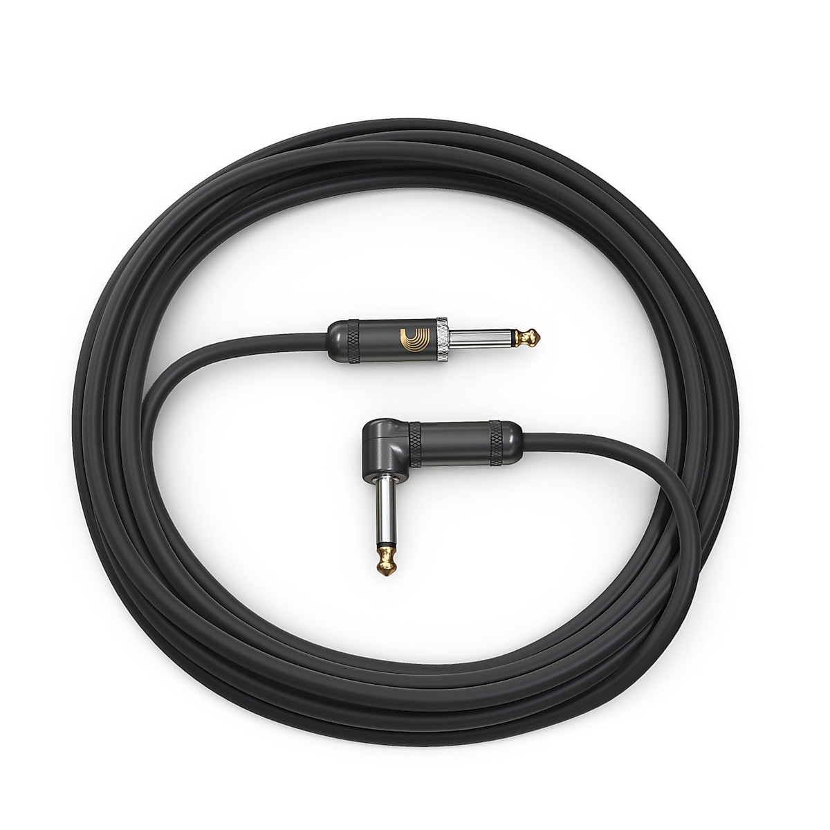 D'Addario Guitar Cable - American Stage - Made in the USA - Geo Tip for Secure Connection - 1/4 Inch Male to 1/4 Inch Male - 15 Feet - Straight End/Right Angle - 1 Pack