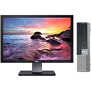 Dell Optiplex Ultra Small USFF Desktop Computer PC (Intel Core i5, 4 GB Ram, 128 GB SSD, WiFi, DVD-RW) 17in Dell Monitor Windows 10 (Renewed)