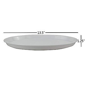 Jekiyo Plastic Round Trays for Serving, 13.5 Inches, 6 Packs