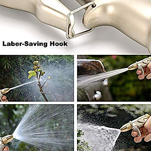 Garden Hose Sprayer, NORSMIC Garden Hose Nozzle Heavy Duty,Various Adjustable Flow Patterns, Water Hose Nozzle for Plant and Lawn Watering/Pet Bathing/Car Washing,High Pressure,Pure Metal