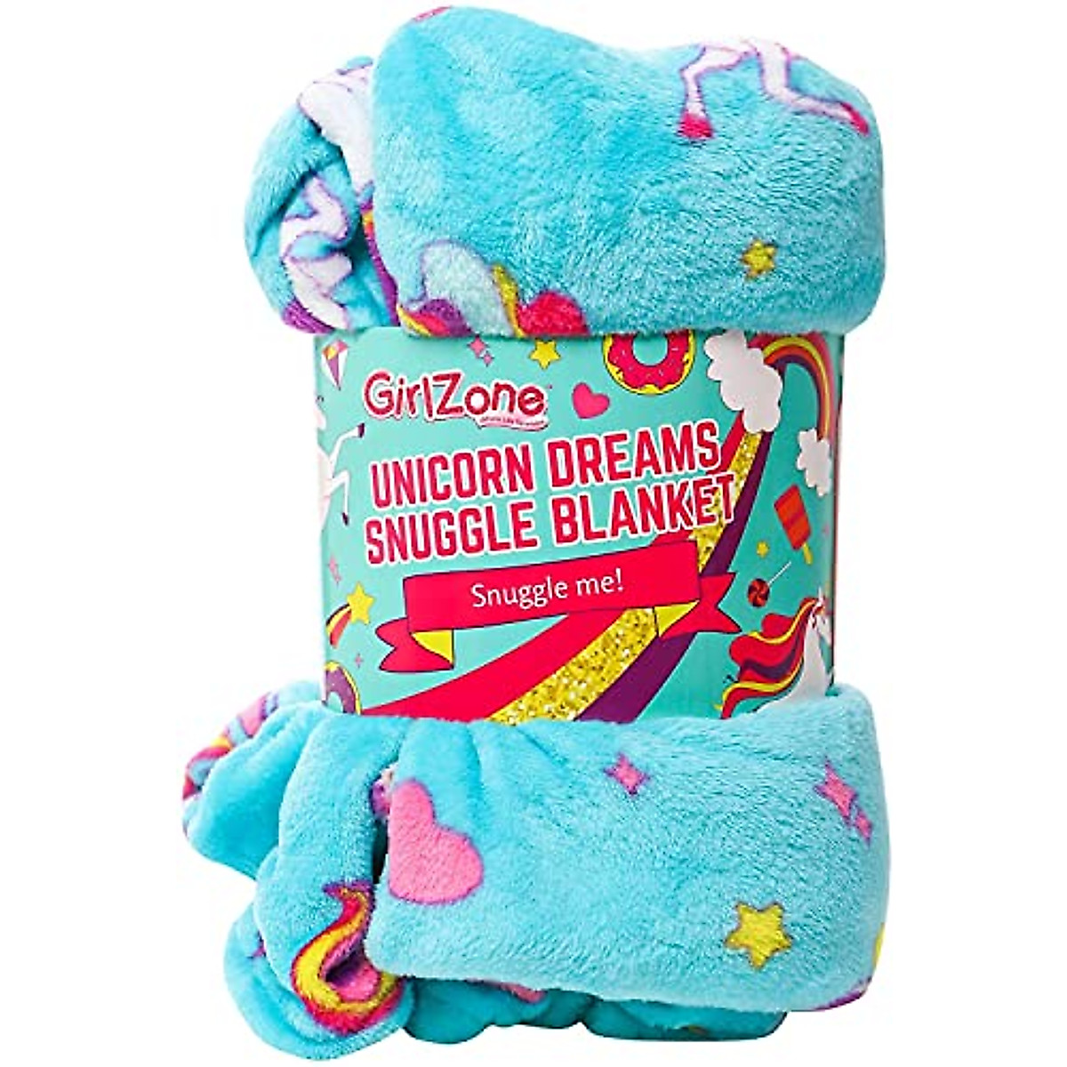 GirlZone Unicorn Fleece Blankets for Girls, Large Fluffy Blankets for Teen Girls with Cute Unicorn and Mermaid Designs, Great Unicorn Gift Ideas for Girls