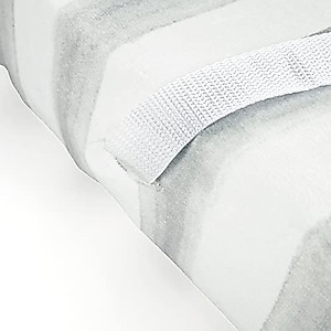 Lush Decor Watercolor Stripe Soft & Plush Changing Pad Cover, 32" x 16" x 5", Gray