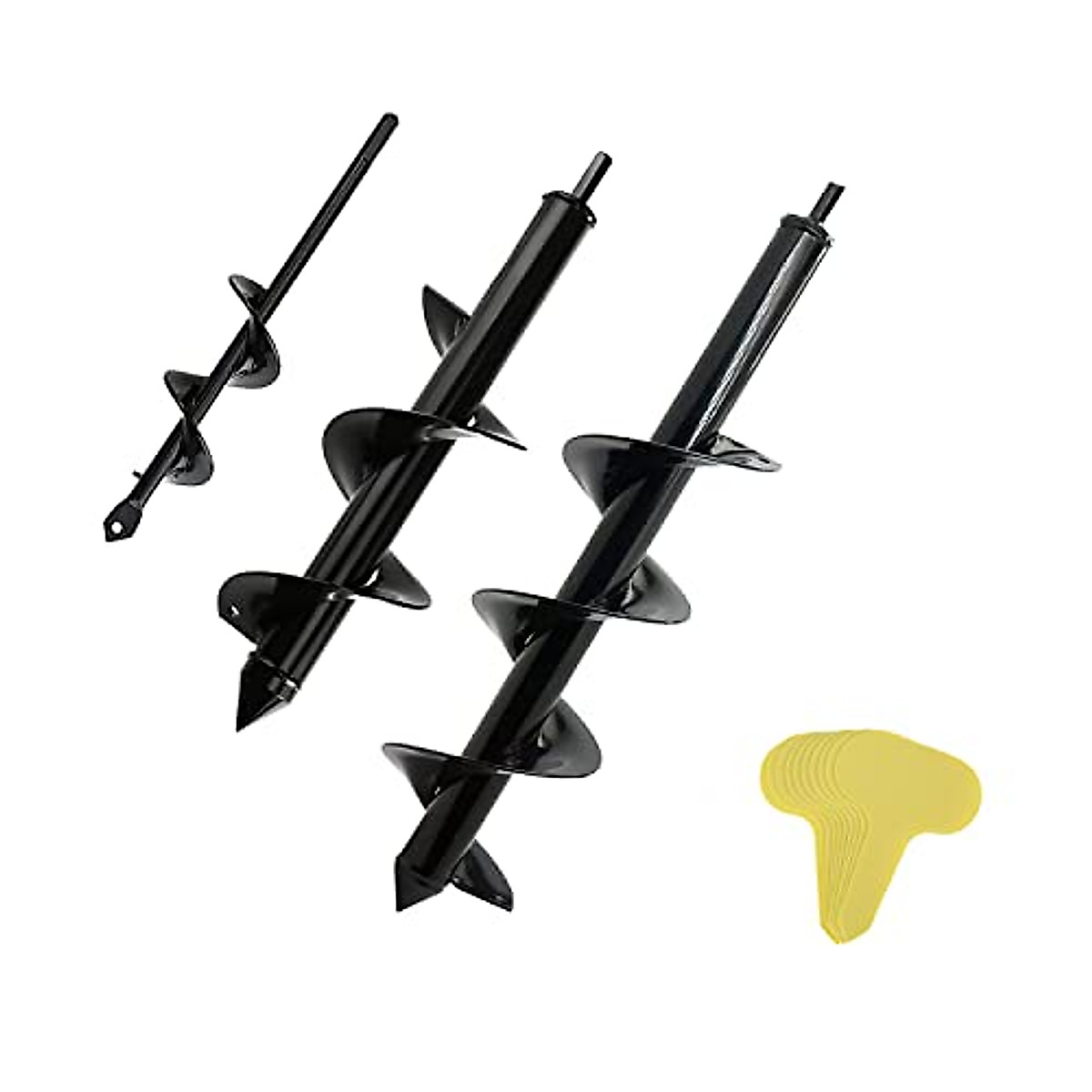 Auger Drill Bit Set for Planting - Garden Spiral Hole Drill Planter, Bulb & Bedding Plant Augers, Post or Umbrella Hole Digger for 3/8” Hex Drive Drill
