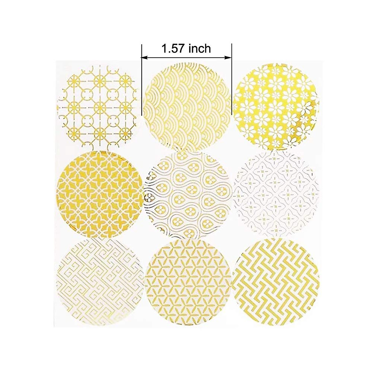 30 Sheets Decorative Gold Circle Envelope Seals Stickers Self-Adhesive Universal Sealing Stickers Gift Boxes Stickers Label Stickers