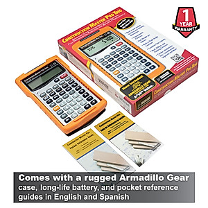 Calculated Industries 4080 Construction Master Pro Trig Advanced Construction Math Feet-Inch-Fraction Calculator with Full Trig Function for Architects, Engineers, Contractors, Estimators and Framers