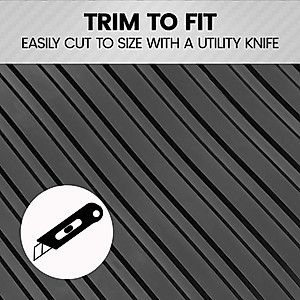 BDK M330 Heavy-Duty Truck Utility Bed Mat – Extra-Thick 4' x 8' Rubber Cargo Liner, Durable All-Weather Protection, Trim-To-Fit Design, Black