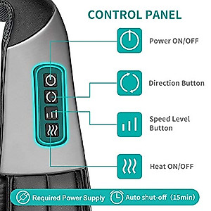 Shiatsu Neck and Back Massager with Soothing Heat, Nekteck Electric Deep Tissue 3D Kneading Massage Pillow for Shoulder, Leg, Body Muscle Pain Relief, Home, Office, and Car Use
