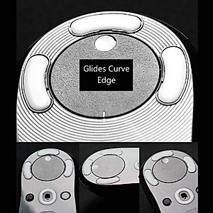 Gaming Mouse Feet Replacement, 2 SetsPack Tiger Gaming Curved Edges Mouse Feet, Mouse Skate, Mouse Pads for Razer Viper Ultimate Mouse White Mouse Glides Curve Edge, Mice Upgrade Kit, one size