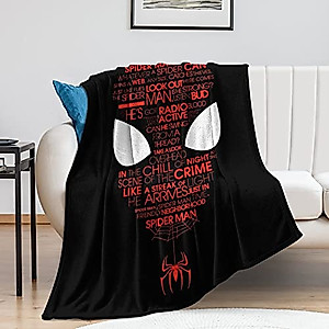 Cartoon Flannel Throw Blanket for All Seasons Superhero Soft and Cozy Medium Fleece Plush Blankets for Sofa, Couch and Bed 60"x80"
