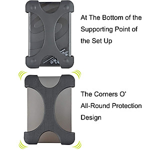 Rancco 3 Pcs Silicone Shockproof HDD Case, Suit for Seagate Backup Plus 3T/4T,Expansion 4T,Game Drive for Xbox One 4T,WD My Passport & Elements 2T/3T/4T/,Toshiba Canvio Advance & Canvio Basics