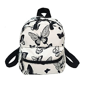 Tekzitfuir Girls Butterfly Backpack Sweet Student Backpack Purse Mini Backpack Small Size