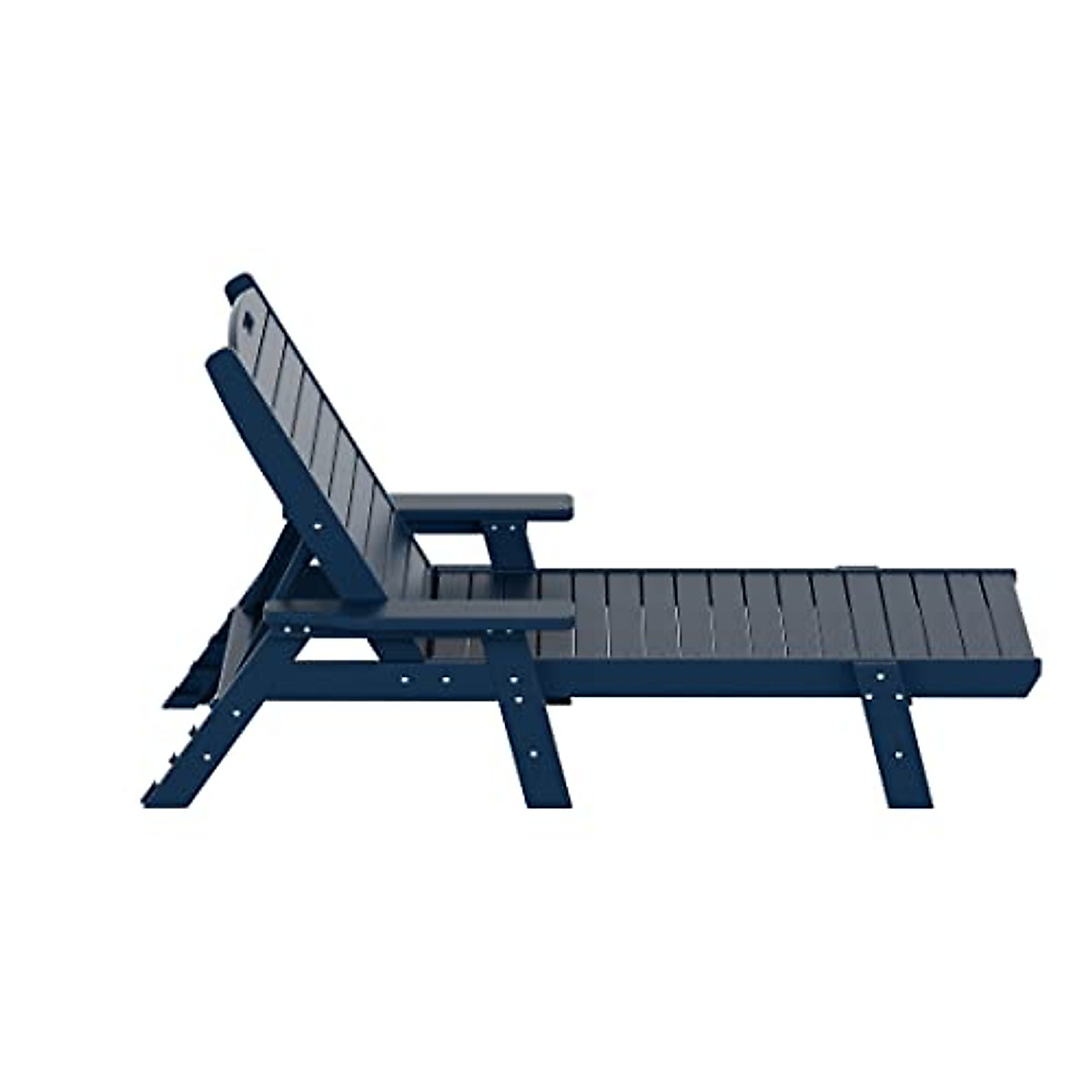 WestinTrends Malibu Poly Reclining Chaise Lounge Navy Blue