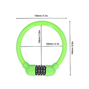 Anti Theft Bike Lock, Waterproof The Same Interlocking Function Password Unlocking Bike Lock High Security for Bike for Cyclist(Green)