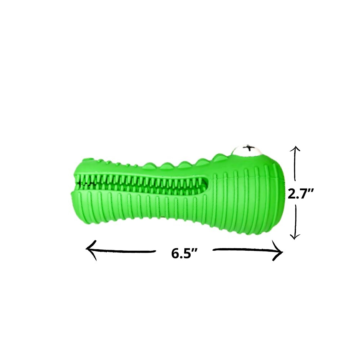 SINCREX USA Dog Toothbrush Dental Chew Crocodile Dog Toy, Teeth Cleaning, Teething Aid, The Best Indestructible Dog Toy for Aggressive Chewers, Dog Chew Toy for Medium to Large Dogs (Green)