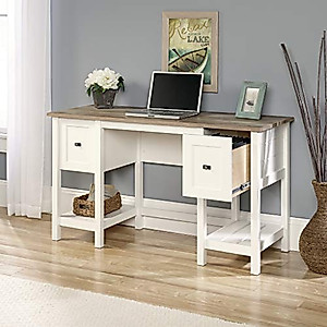 Sauder Cottage Road Desk, Soft White finish