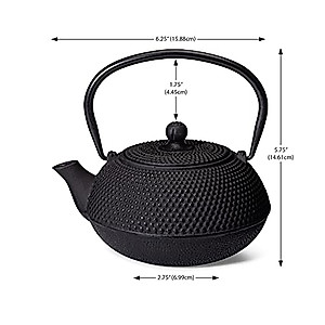Old Dutch International Mizutama teapot.63 qts, Black