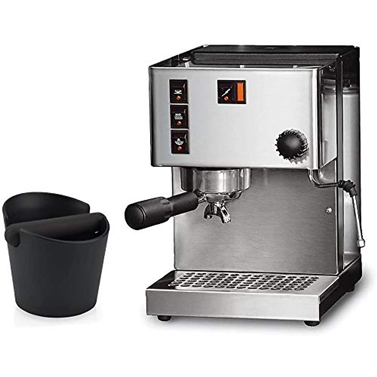 HOMEE Coffee Knock Box 4.8 Inch Shock-Absorbent Durable Barista Style Knock Box With Removable Knock Bar and Non-Slip Base Gift (Round)