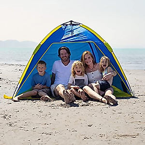 BANZ UV Protective Sun Shelter Beach Tent - Pop Up Beach Tent Sun Shelter for Family - Baby Beach Tent with UPF50+ Protection - Lightweight & Easy Setup Beach Sun Shelter for 2 Adults & 2 Kids
