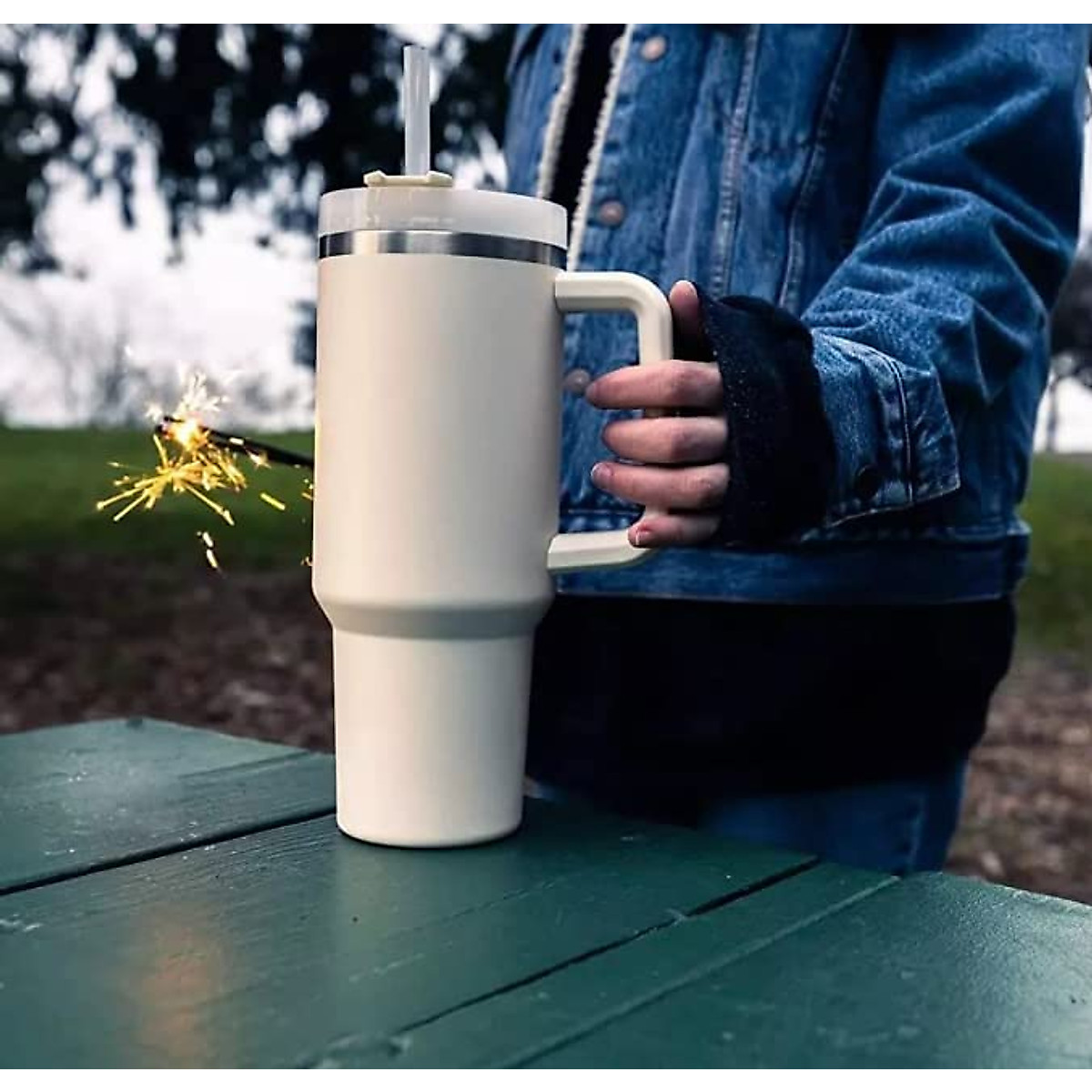 Cozy Cup Kardashian Pink Tye Dye 40oz Tumbler With Handle Straw & Lid Reusable Insulated Stainless Steel Travel Water Bottle Gifts For Her Gift For Him Limited Edition Limited Release