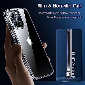 CASEKOO Upgraded Crystal Clear iPhone 14 Pro Max Case, [Never Yellow] [Exceed Mil-Grade Protection] Transparent Cover for Women Men Slim 14 Pro Max Phone Case 6.7 in, Clear