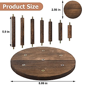 BBTO 7 Tier Wooden Display Stand for Figures Action Figure Stand Multilevel Wood Riser for Display Collection Organizer Holder for Figure Perfume Jewelry Toys Souvenir (Brown)