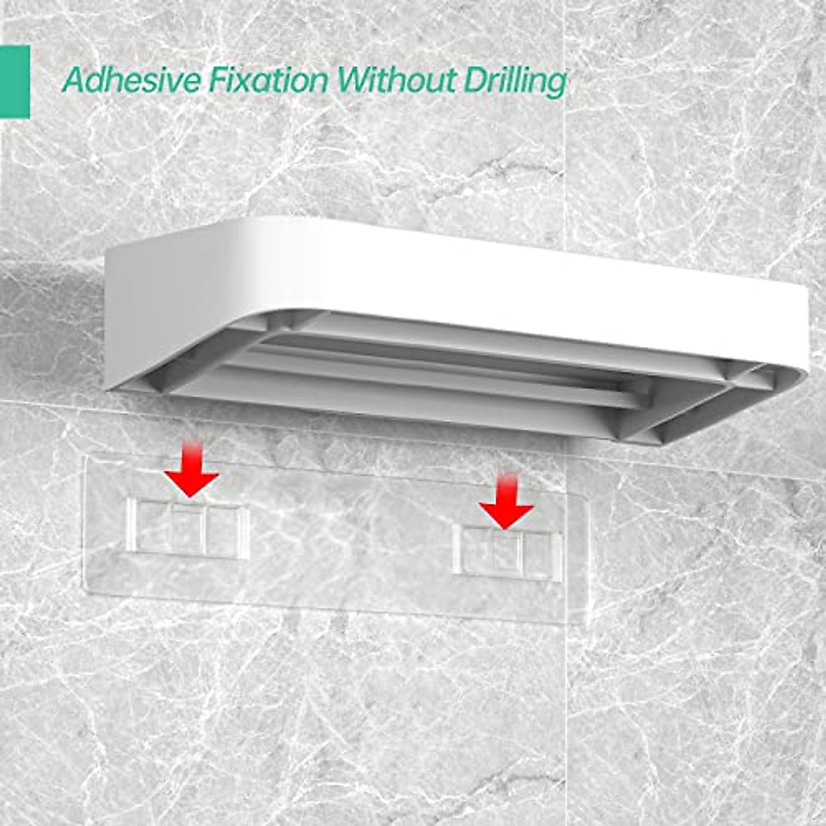 KOKSRY Wall Mounted Shower Caddy, Shower Shelf for inside Shower, No Drilling Shower Caddy with Soap Holder for Bathroom Organizer