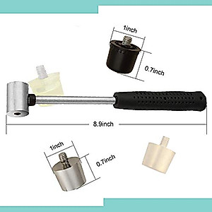 Gunsmithing Hammer with 4 Tips, Gunsmithing tools For Jewelry, Wood, Gunsmithing & Furniture Assembly – Robust & Non-Slip Steel Handle