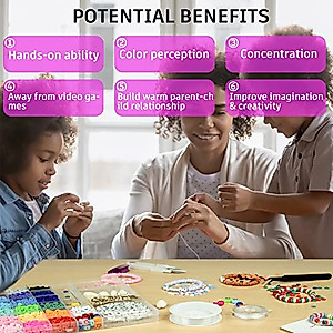 Gionlion 6000 Pcs Clay Beads for Bracelet Making, 24 Colors Flat Round Polymer Clay Beads 6mm Spacer Heishi Beads with Pendant Charms Kit and Elastic Strings for Jewelry Making Kit Bracelets Necklace