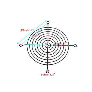 Semetall Cooling Fan Protective Grill 12Pcs 120mm Computer Case Cooling Fan Grill Metal Grill for 120mm Fans,Cooling Fan Finger Guard Protective Grill for PC Ventilator(Black)