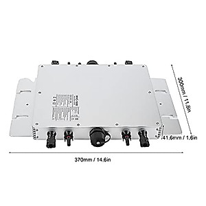 Solar Grid Tie Inverter, 1600W Micro Inverter Solar Grid Tie System, Solar Photovoltaic Power System Power Inverter, Automatic Identification & IP65 Waterproof