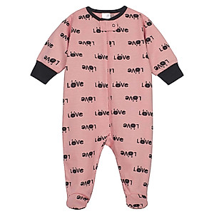Onesies Brand Baby Girls' 4-Pack Sleep 'N Play Footies Multi Pack, Bunny Pink, 0-3 Months