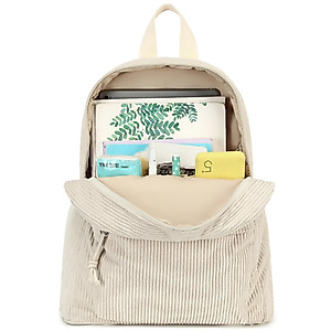 LEDAOU Mini Backpack Women Girls Corduroy Casual Bookbags Cute Small Backpack Purse Fashion Lightweight Daypack School Travel Bag 2PCS