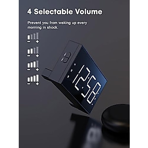 Super Loud Alarm Clock for Heavy Sleepers, Vibrating Alarm Clock for Hearing Impaired Deaf, Teens, Dual Alarm Clock with Bed shaker, Large Display Digital Clock with USB Port, Dimmer, Battery Backup