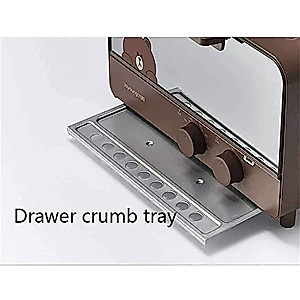 Tabletop Electric Oven 12L Mini Oven Electric Toaster Double Glass Door 3D Recirculation Home Baking Box Cake Pizza Multifunction