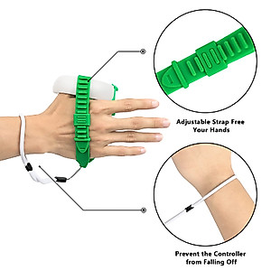 TOMSIN Touch Controller Grip Cover for Oculus Quest 2 with Silicone Face Cover, Protective Lens Cover, Silicone Handle Strap Combo, Sweatproof Lightproof Anti-Throw Accessories Set (Green)