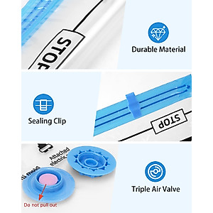 Colemoly Vacuum Storage Bags 18 Pack Space Saver Bag Vacuum Seal Bags for Clothing Travel Moving Blankets Pillows Storage and Organization (5 Jumbo/ 5 Large/ 4 Medium/ 4 Small)