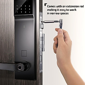 Samest 1/4” Mini Ratchet Set 12 Pieces Ratchet Screwdriver Set, 36-Tooth Reversible Premium Right Angle Ratchet, 90 Degree High Torque Mini Offset Reversible Drive Handle