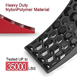 Rophor Camper Levelers, RV Leveling Blocks Ramps Kit for Travel Trailer, Include Two Curved Levelers, Two Chocks, Two Anti-Slip Mats and Carrying Bag, Up to 35,000 lbs