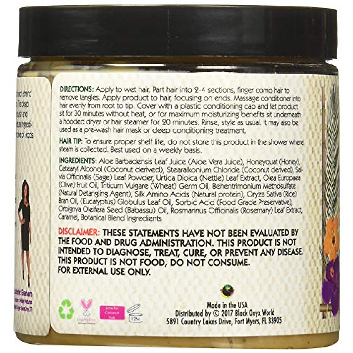 Alikay Naturals Honey and Sage Deep Conditioner Natural Honey, Babassu and Sage 8 Ounce