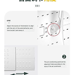 3 In 1 Adjustable Air Conditioner Deflector,Universal Retractable Anti Direct Blowing Retractable Air Conditioner Shiel,Anti Blast Baffle Wind Direction Telescopic Registers