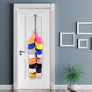 2 Pack 16 Baseball Cap Rack Closet Hook Cap Holder Hat Storage Organizer Closet Hanging Cap Organizer