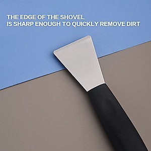 Stainless Steel Scraper, Oven Scraper Tool,Induction Hob, Stoves,None-Scratches Putty Scraper for Kitchen Cleaning,Wallpaper Scraper, Paint Scraper，Straight Version + Bending Version 2-Piece