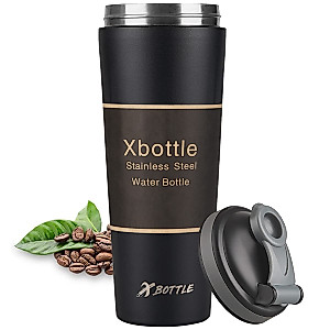 XBOTTLE 32oz Insulated Tumbler - Vacuum Insulated Stainless Steel Water Bottle Iced Coffee Travel Mug Cup with Flip Lid, Thermal Water Bottle Insulated Double Wall Spill-proof Leak-proof