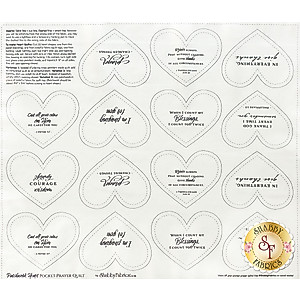 Shabby Fabrics Patchwork Heart Pocket Prayer Quilt Panel (Natural)